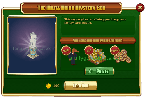 Mafia Brian Mystery Box | Family Guy Addicts