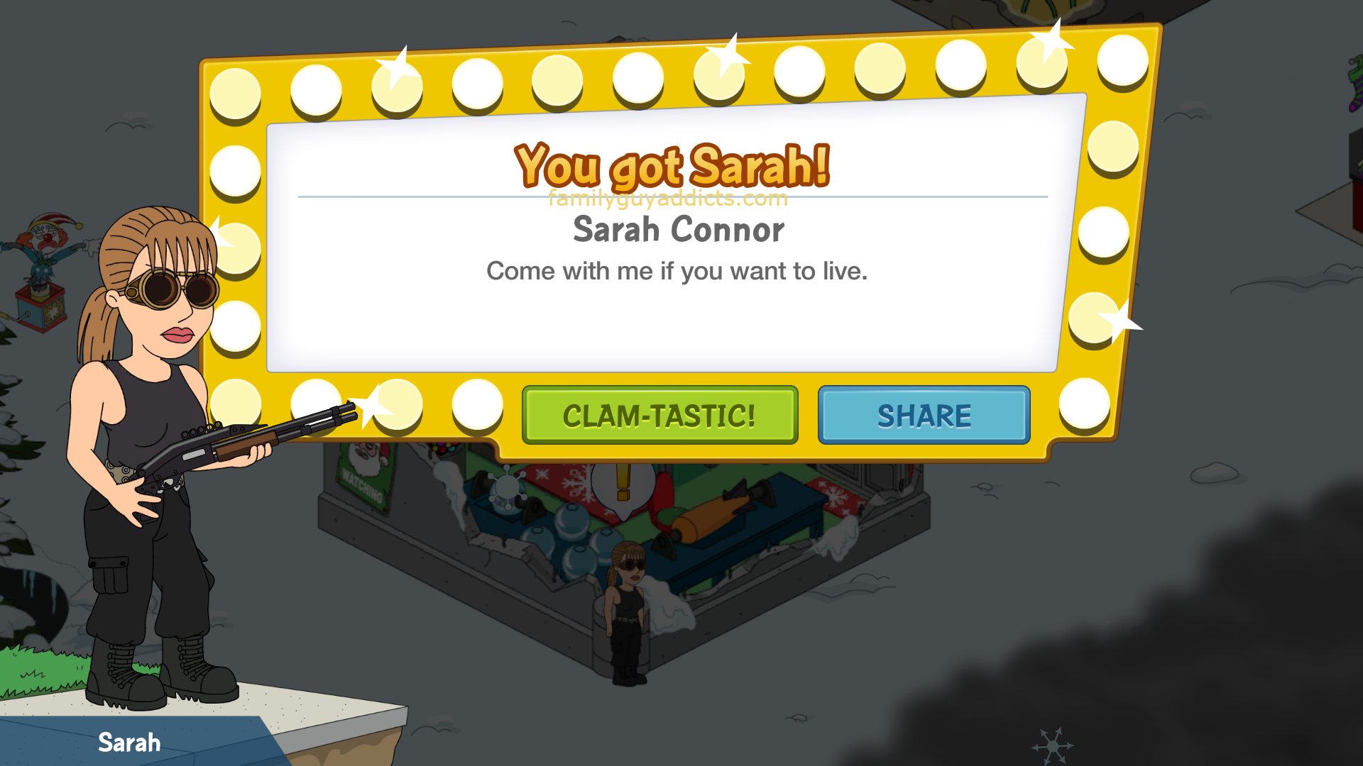 Christmas Character Profile: Sarah Connor | Family Guy Addicts