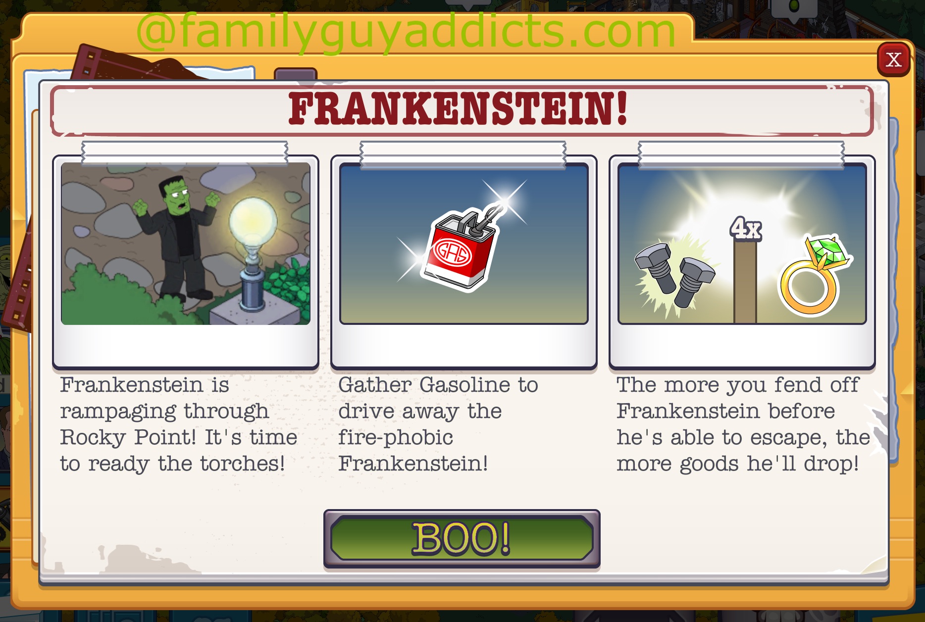 The Hauntening 101: Boss Battles – Frankenstein | Family Guy Addicts