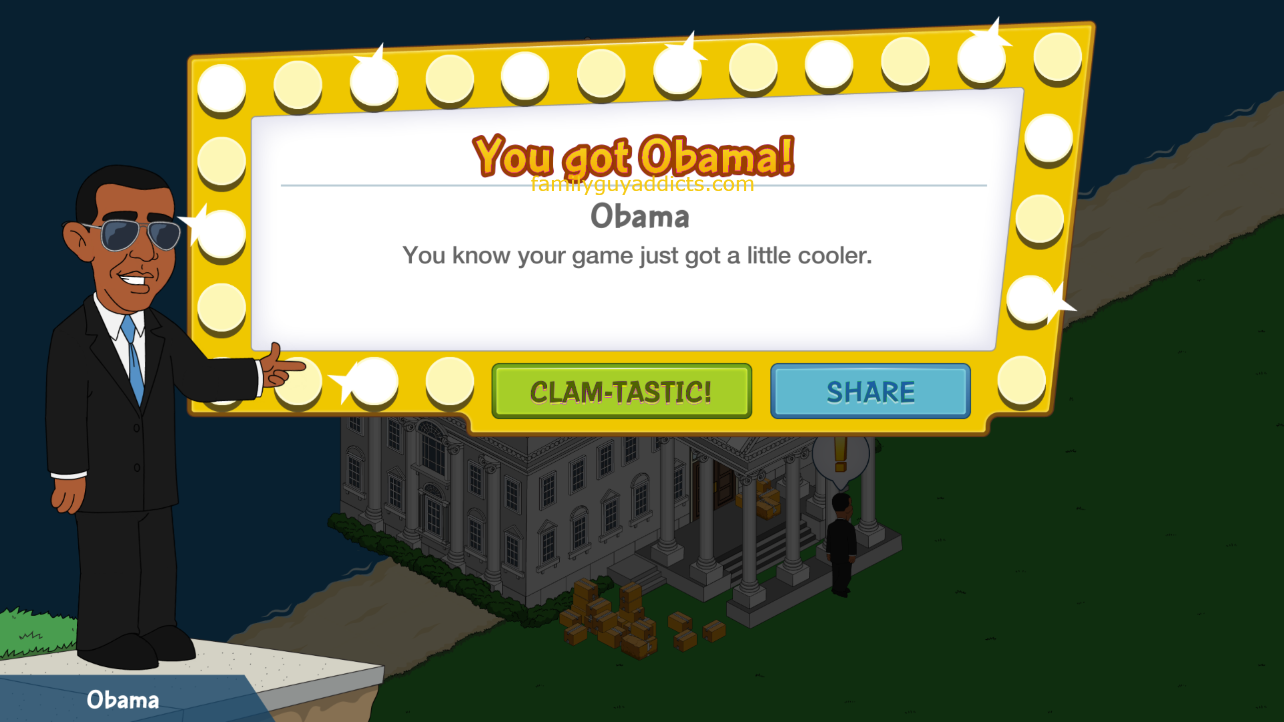 The Election Mini Event Character Profile: Barack Obama | Family Guy ...
