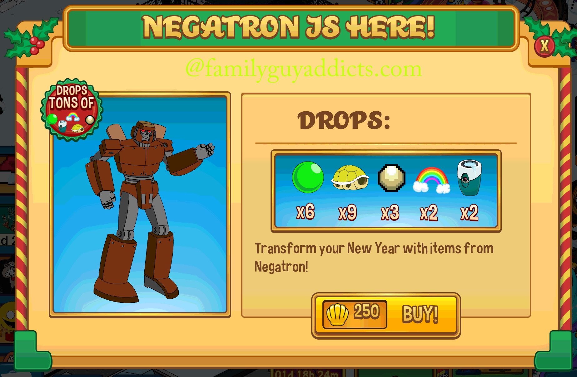 Quahog’s Not So Silent Night Premium Character Profile: Negatron ...