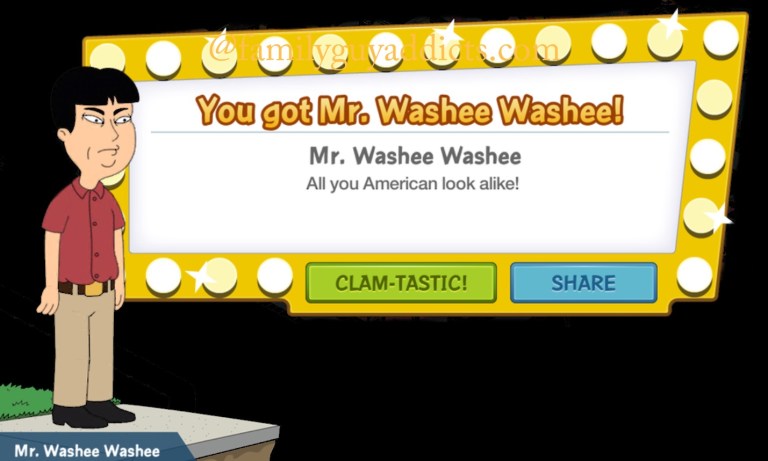 Character Profile: Mr Washee Washee | Family Guy Addicts