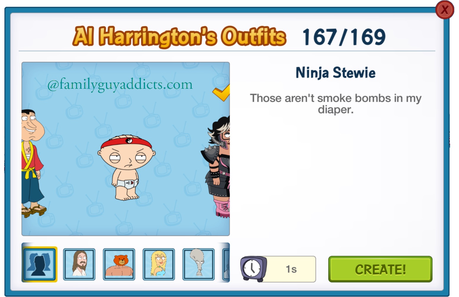 Kung Pow Quahog Premium Character Profile: Ninja Stewie | Family Guy ...