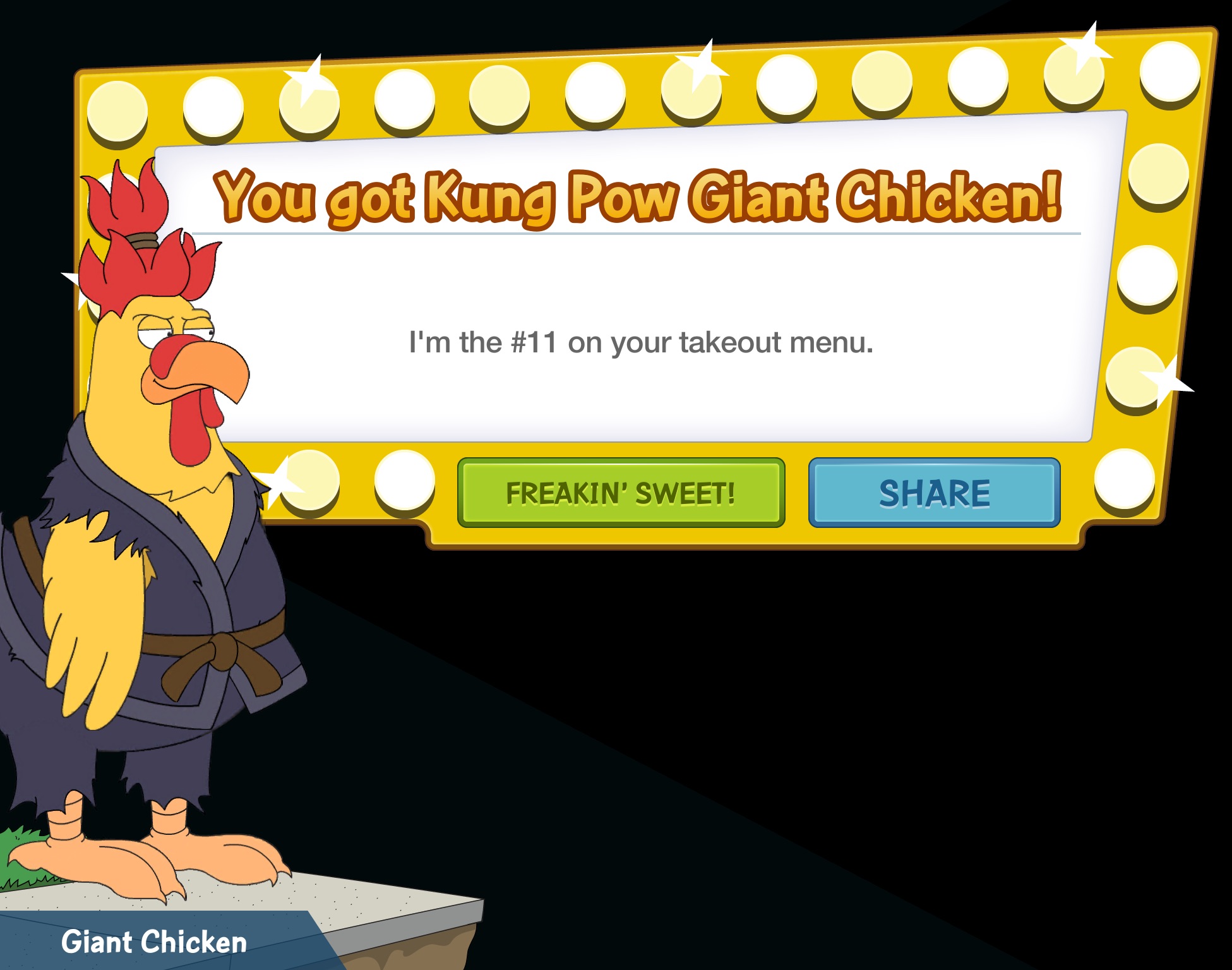 Kung Pow Quahog Character Profile: Kung Pow Giant Chicken | Family Guy ...