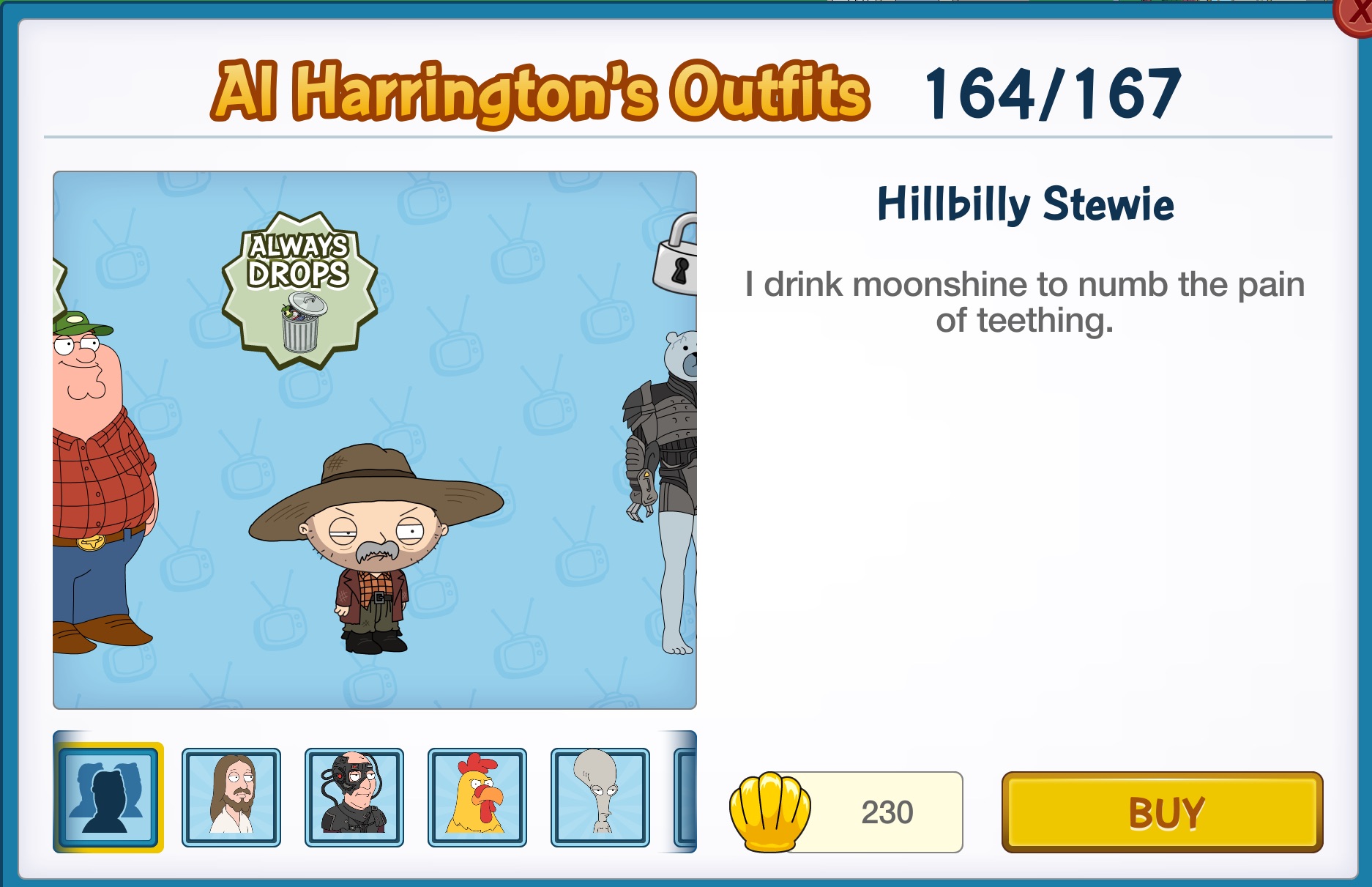 Southern Fried Griffins Premium Character Profile: Hillbilly Stewie ...