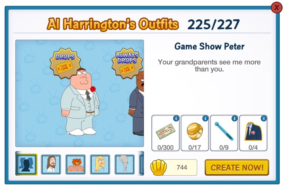 The Family Game Character Profile: Game Show Peter | Family Guy Addicts