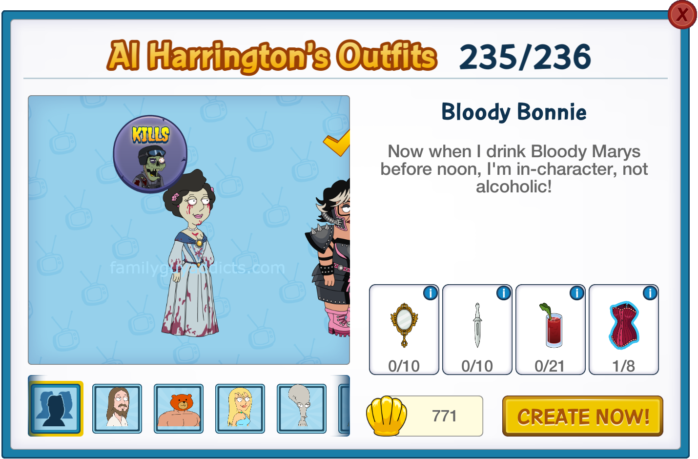A Very Griffin Holo-ween Character Profile & Questline: Bloody Bonnie ...