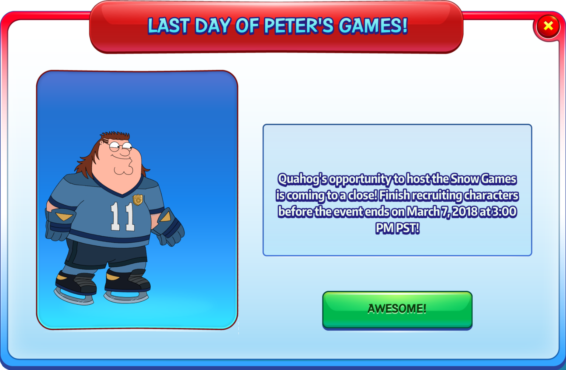 Warning!!! The End Is Coming…. Peter’s Games | Family Guy Addicts
