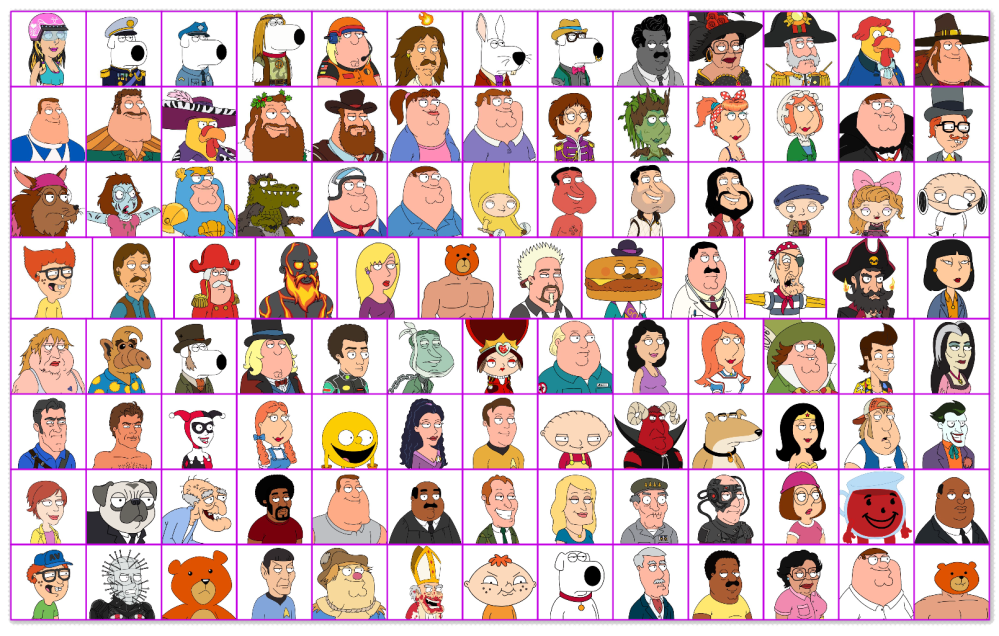 All The Characters and Costumes | Family Guy Addicts