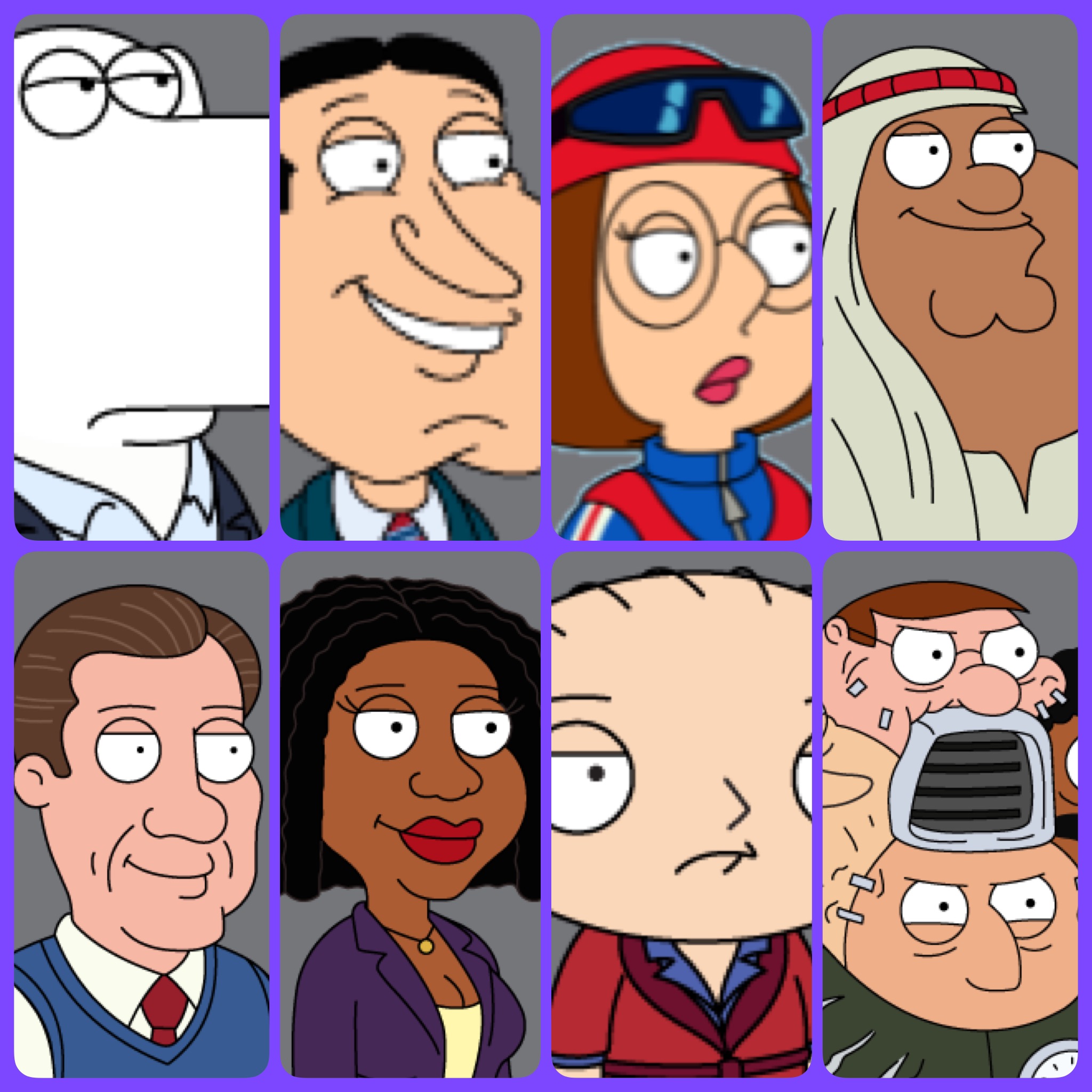 Full Character And Costume Lists Updated | Family Guy Addicts