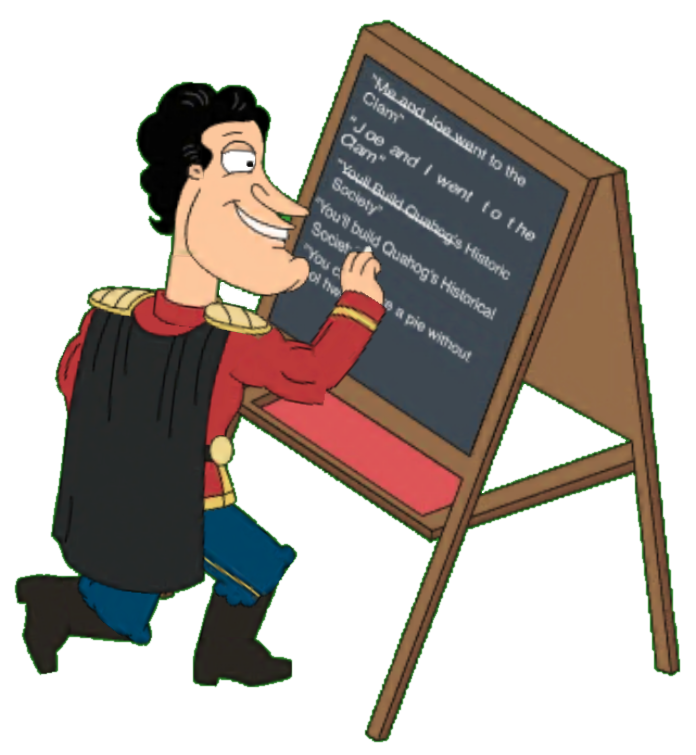 Quick Questing & Character Tasks: Captain Pedantic | Family Guy Addicts