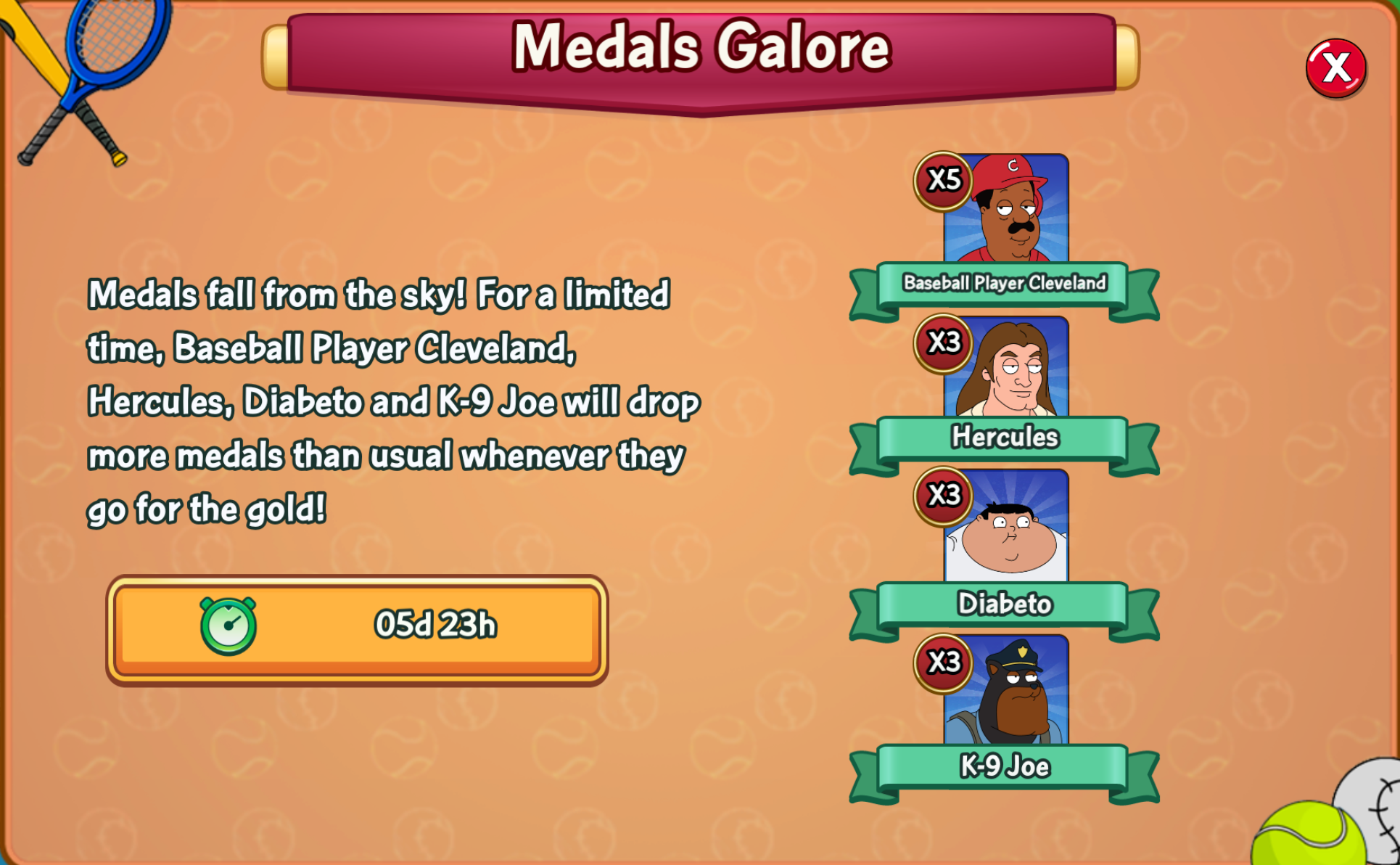 Game News – Extra Medals For Go For Gold | Family Guy Addicts
